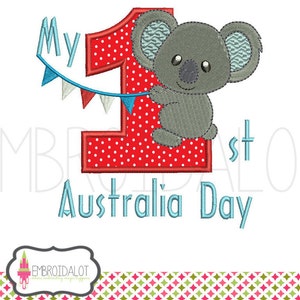 Australian Machine Embroidery Design. Babies First Australia Day ...