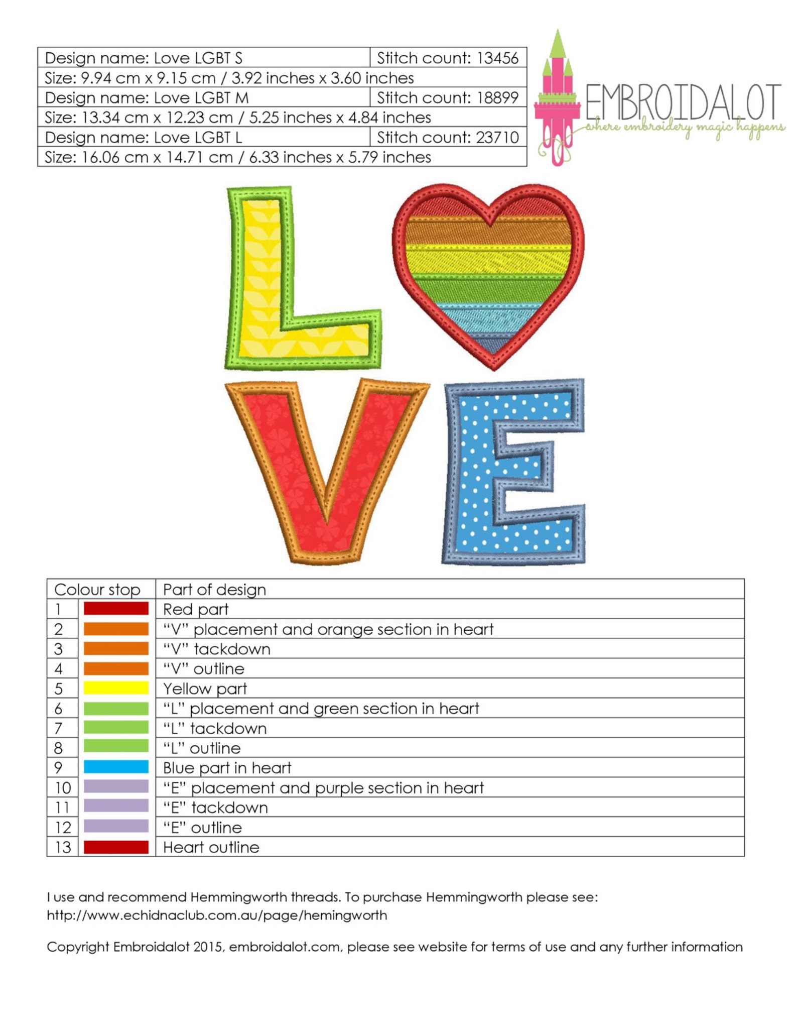 LGBT Love Applique Embroidery Design. LGBT Embroidery. Rainbow - Etsy