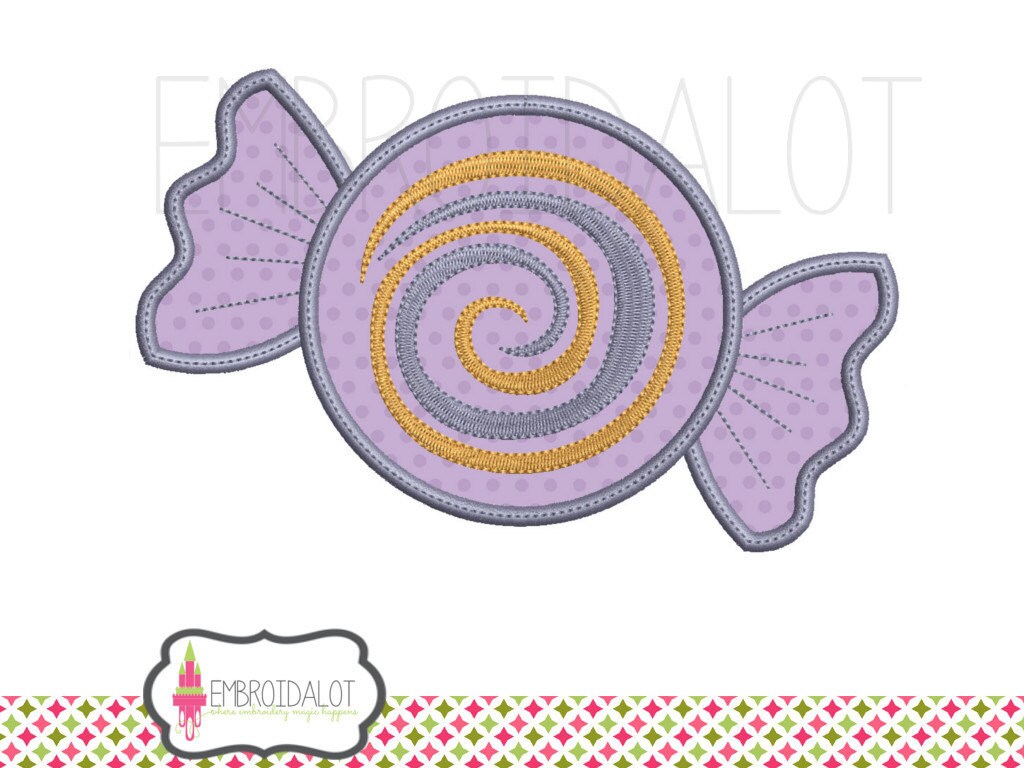 Lolly applique design. Sweet applique embroidery design. Candy | Etsy