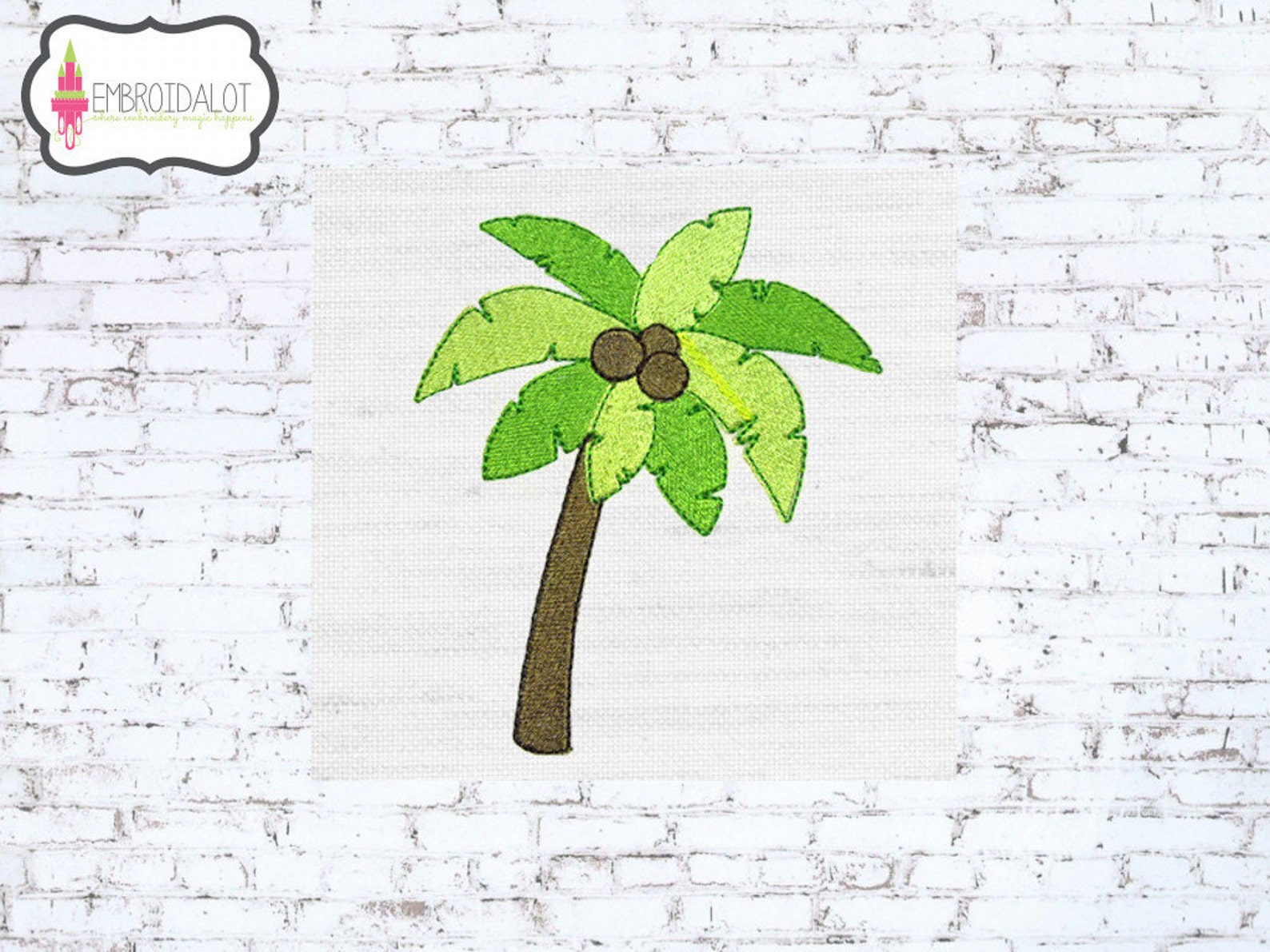Palm Tree Machine Embroidery Design. Perfect for Summer Embroidery ...
