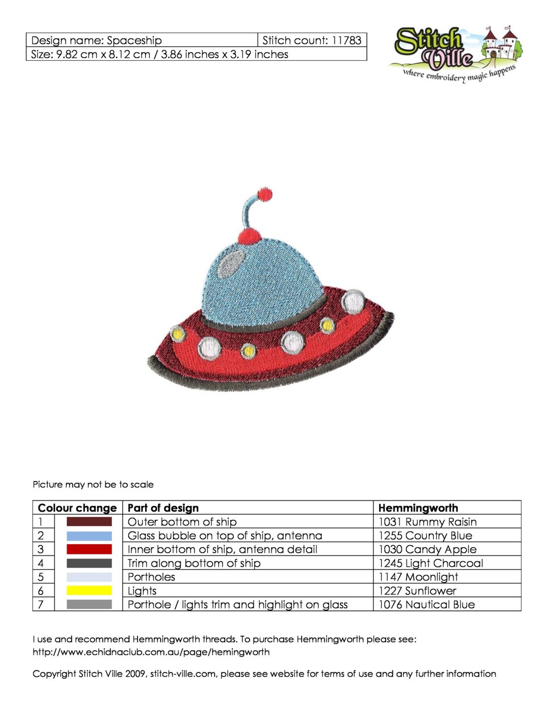 Space Ship Machine Embroidery Design. Fun Space Embroidery. - Etsy