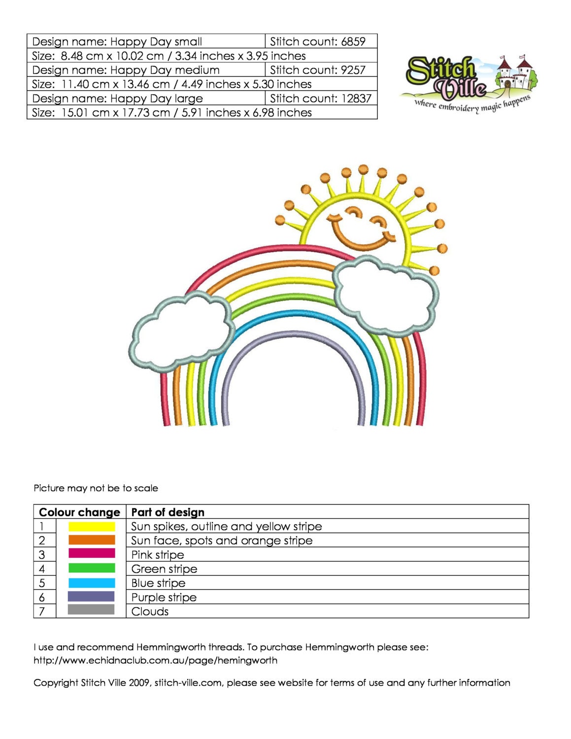 Rainbow Machine Embroidery Design. Happy Sun With Rainbow - Etsy