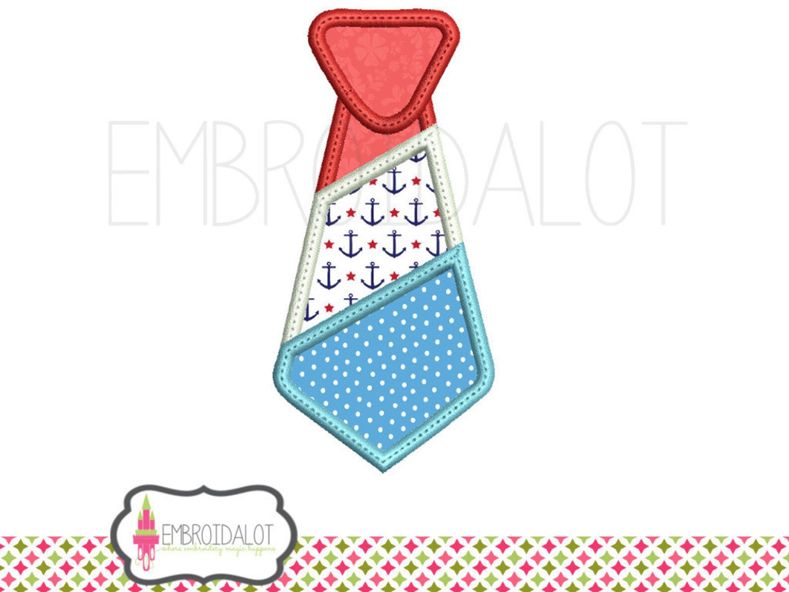 Tie Applique Embroidery Design. Cute Tie Embroidery. Fun Boys Applique ...