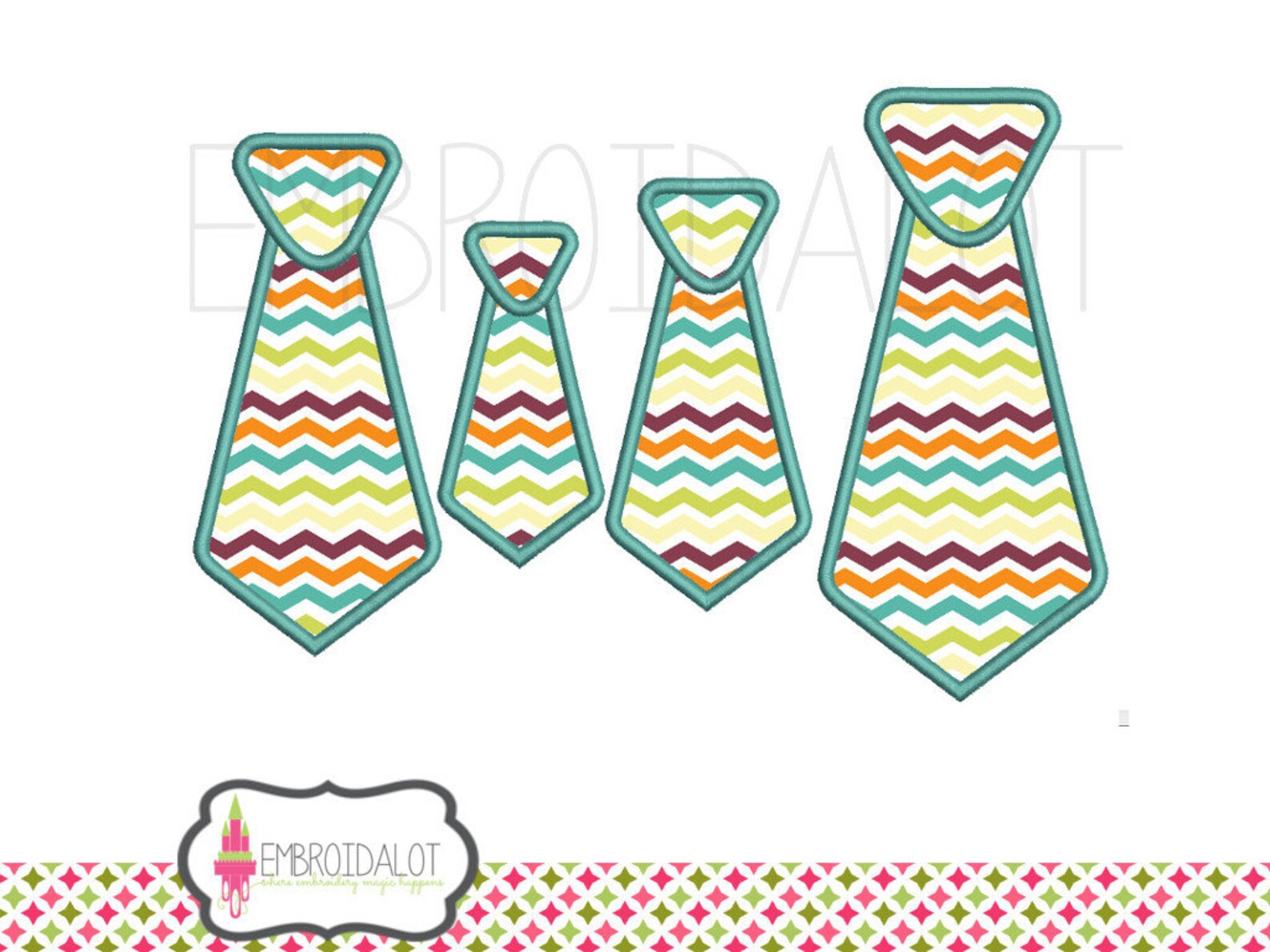 Tie Applique Embroidery Design. Cute Tie Embroidery. Fun Boys Applique ...