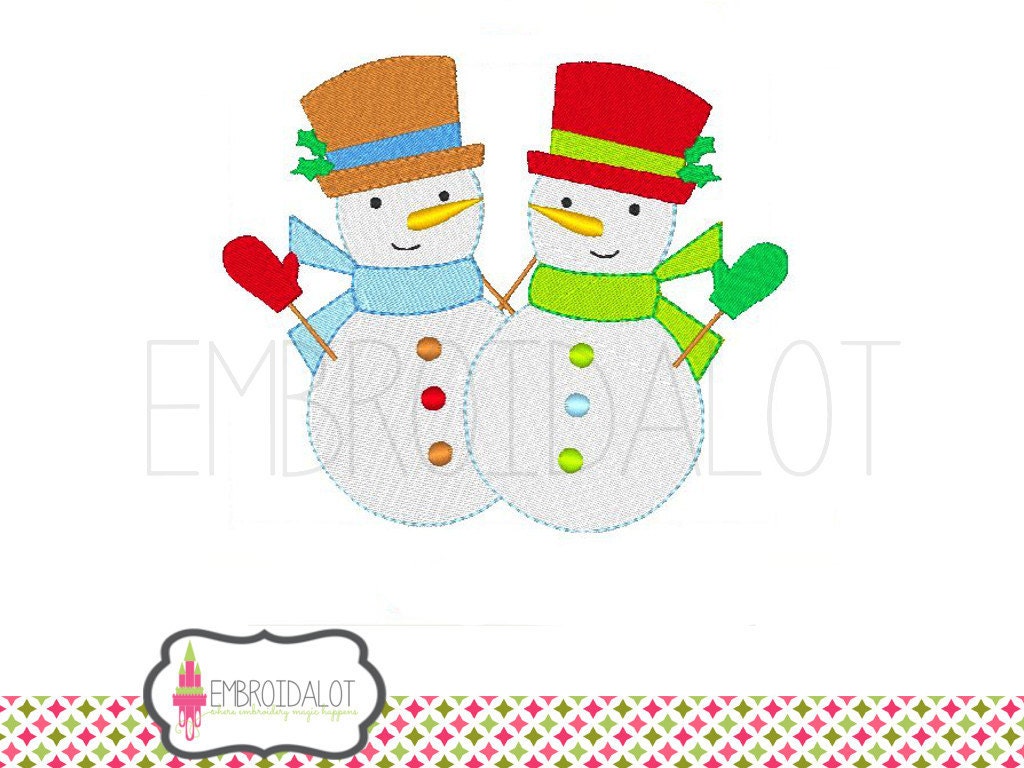 Christmas Machine Embroidery Designs, Modern and Festive Snowmen and ...