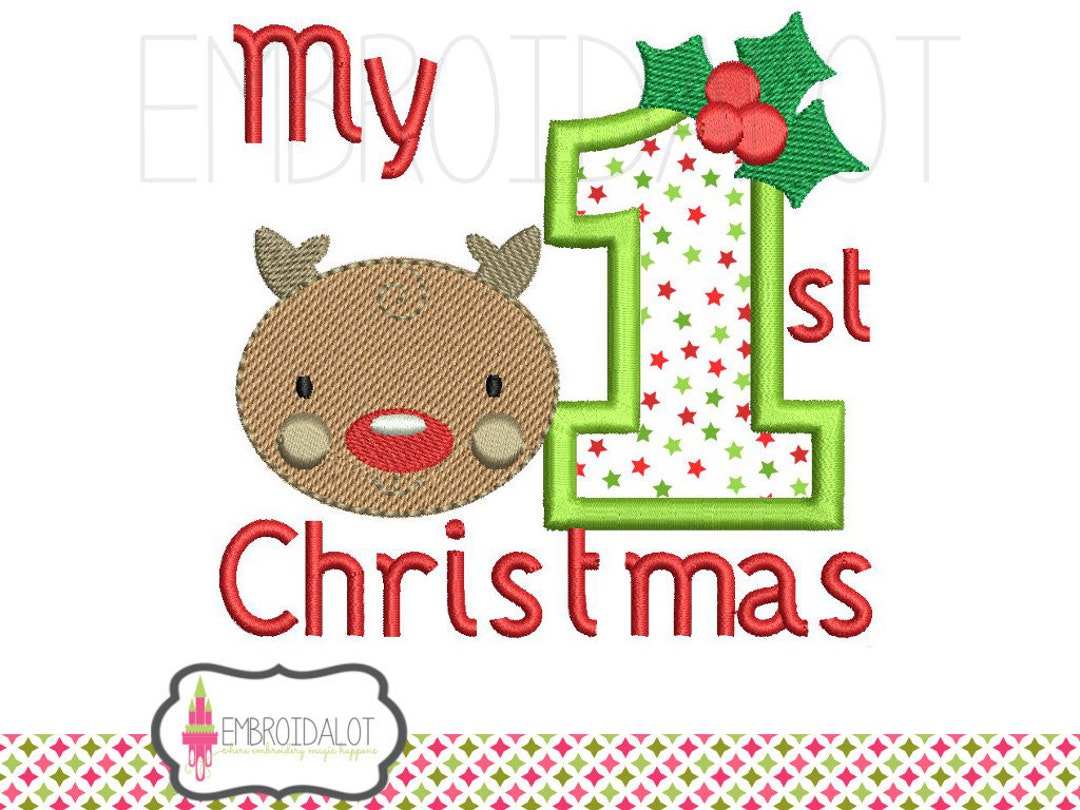 Christmas Machine Embroidery Design. Applique and Filled Design. My ...