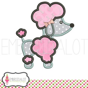 Poodle Applique Embroidery Design. Applique Poodle Embroidery. 5 X 7 ...