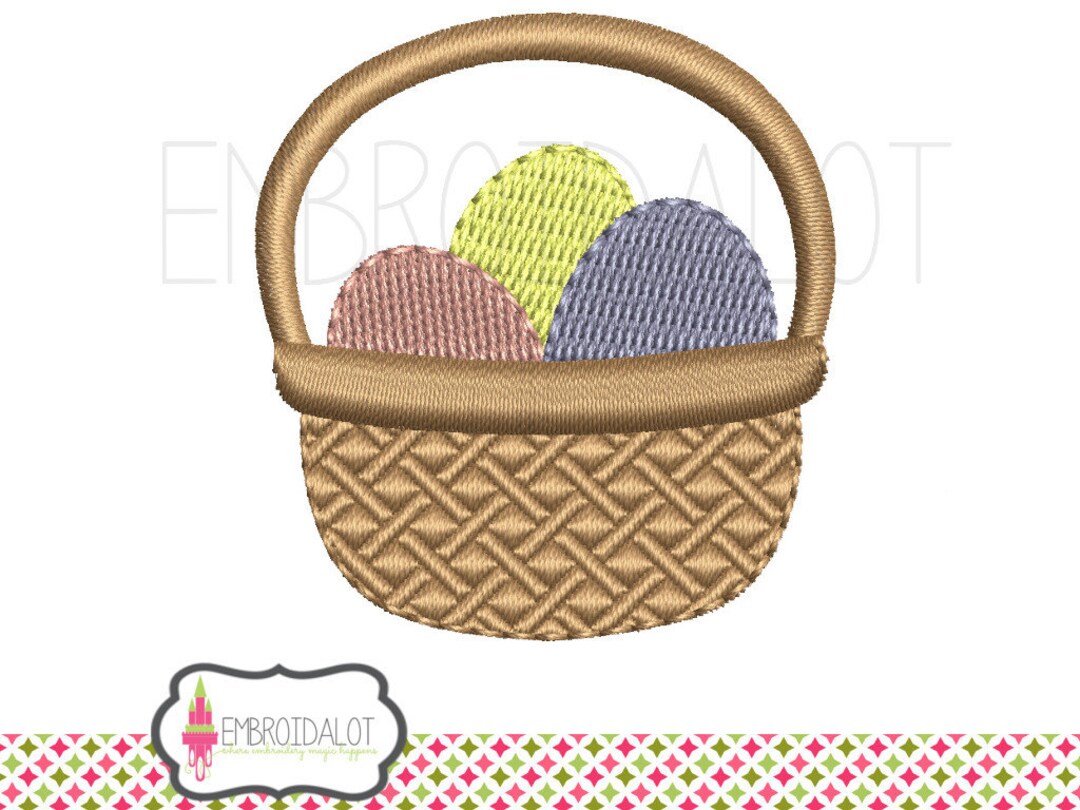Easter Basket Embroidery Design. Super Cute Mini Easter Basket Machine ...