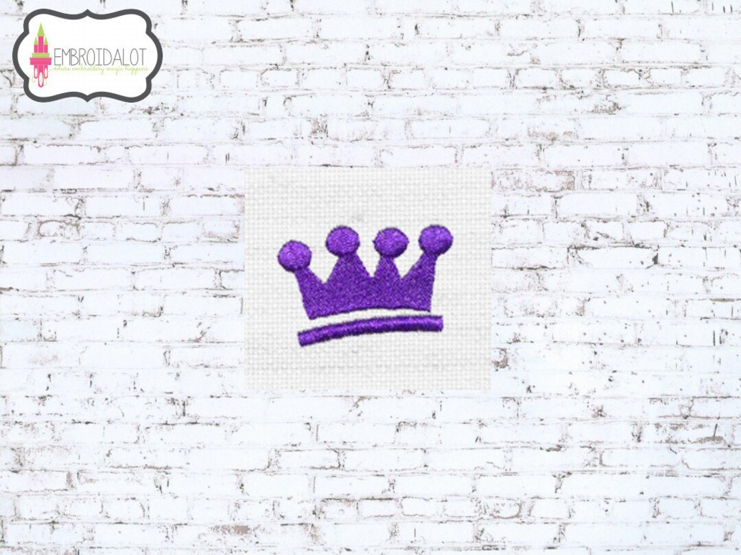 Crown Machine Embroidery Design. Mini Crown Embroidery in Filled Stitch ...