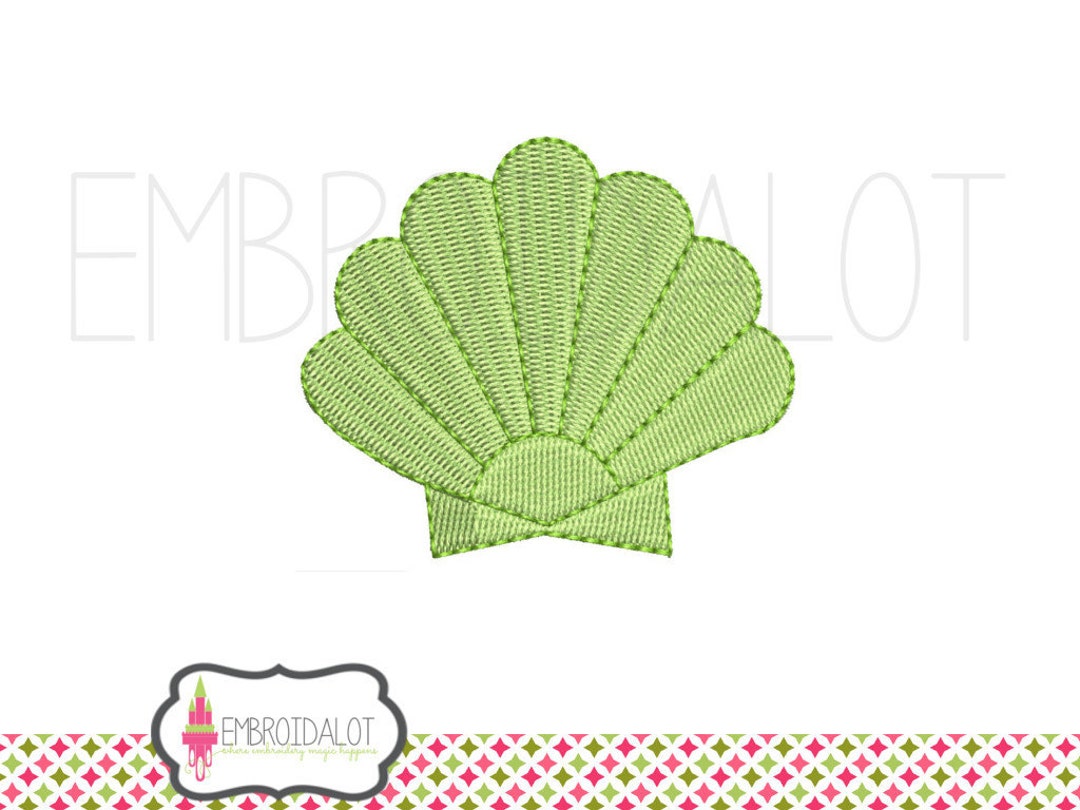Mini Shell Embroidery Design. Beach Embroidery for Small Spots. Summer ...