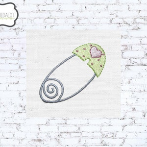 Nappy Machine Embroidery Design. Baby Embroidery Design, Nappy Pin ...