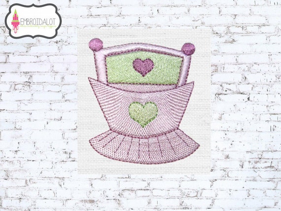 Baby crib machine embroidery design. Pretty nursery | Etsy