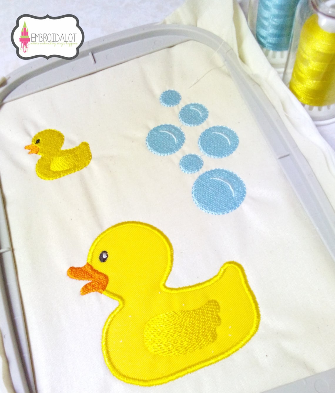 Rubber Duck Applique Embroidery Design. Duck Embroidery Design. Fun ...