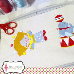 Circus Machine Embroidery Designs. Circus Embroidery Themed, so Cute,4 ...