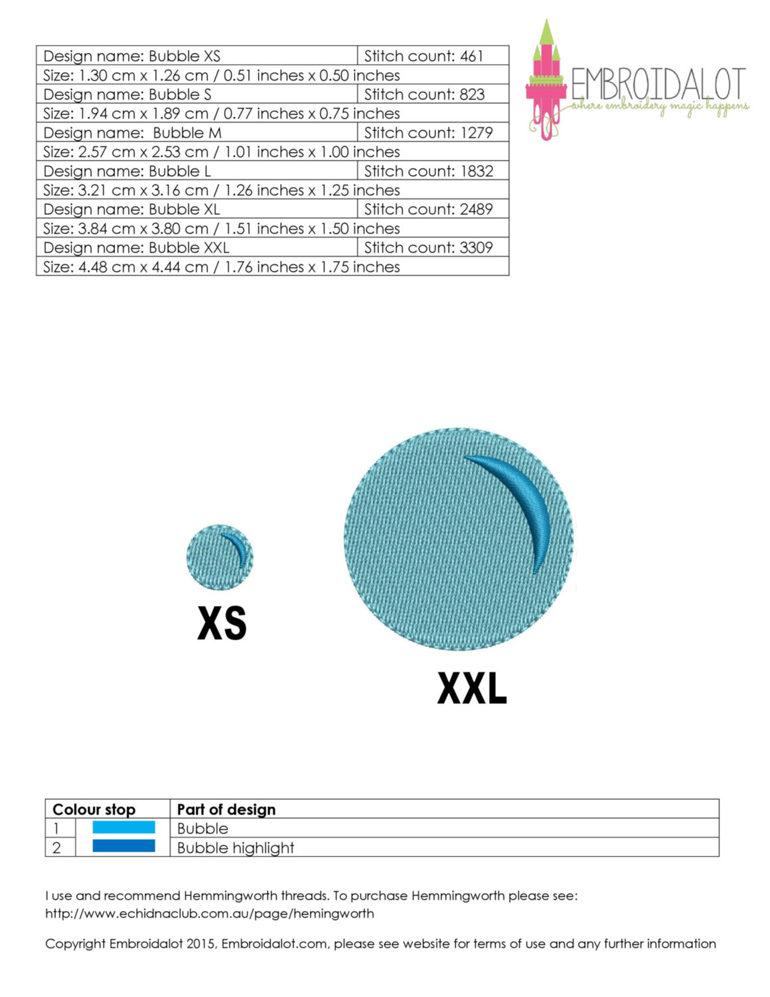 Bubble Embroidery Design. One Bubble in 6 Sizes. Cute Bubble | Etsy