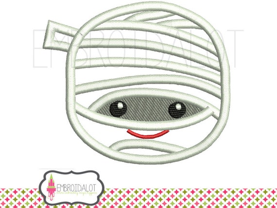 Mummy Applique Embroidery Design. Cute Halloween Embroidery 2 | Etsy
