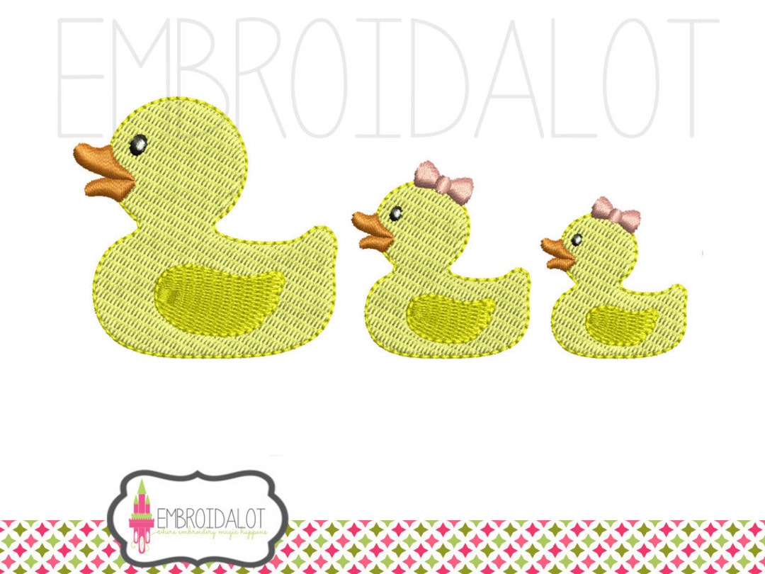 Rubber Duck Machine Embroidery Design. Mom and Baby Embroidery, 3 Sizes ...