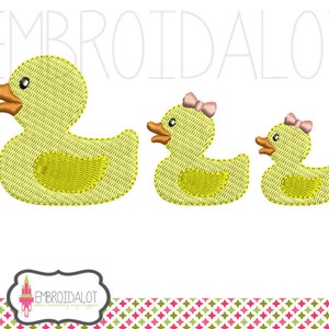 Rubber Duck Machine Embroidery Design. Mom and Baby Embroidery, 3 Sizes ...