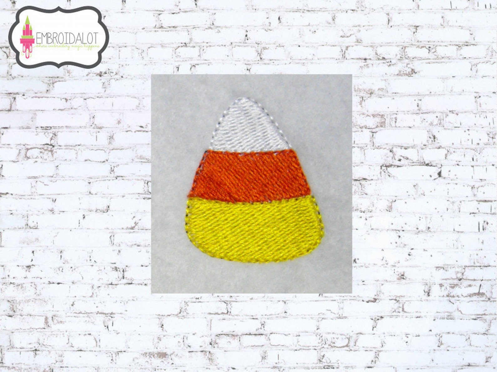 Candy Corn Embroidery Design. Mini Candy Corn Machine | Etsy