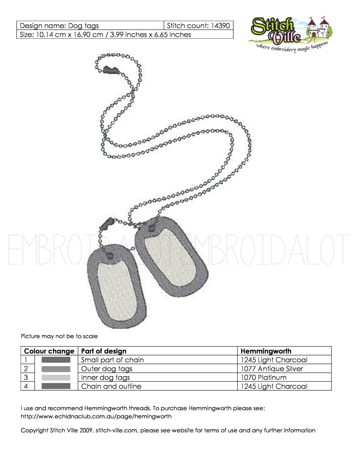 Dog Tag Embroidery Design. Army Embroidery. 5x7 Inches Filled - Etsy