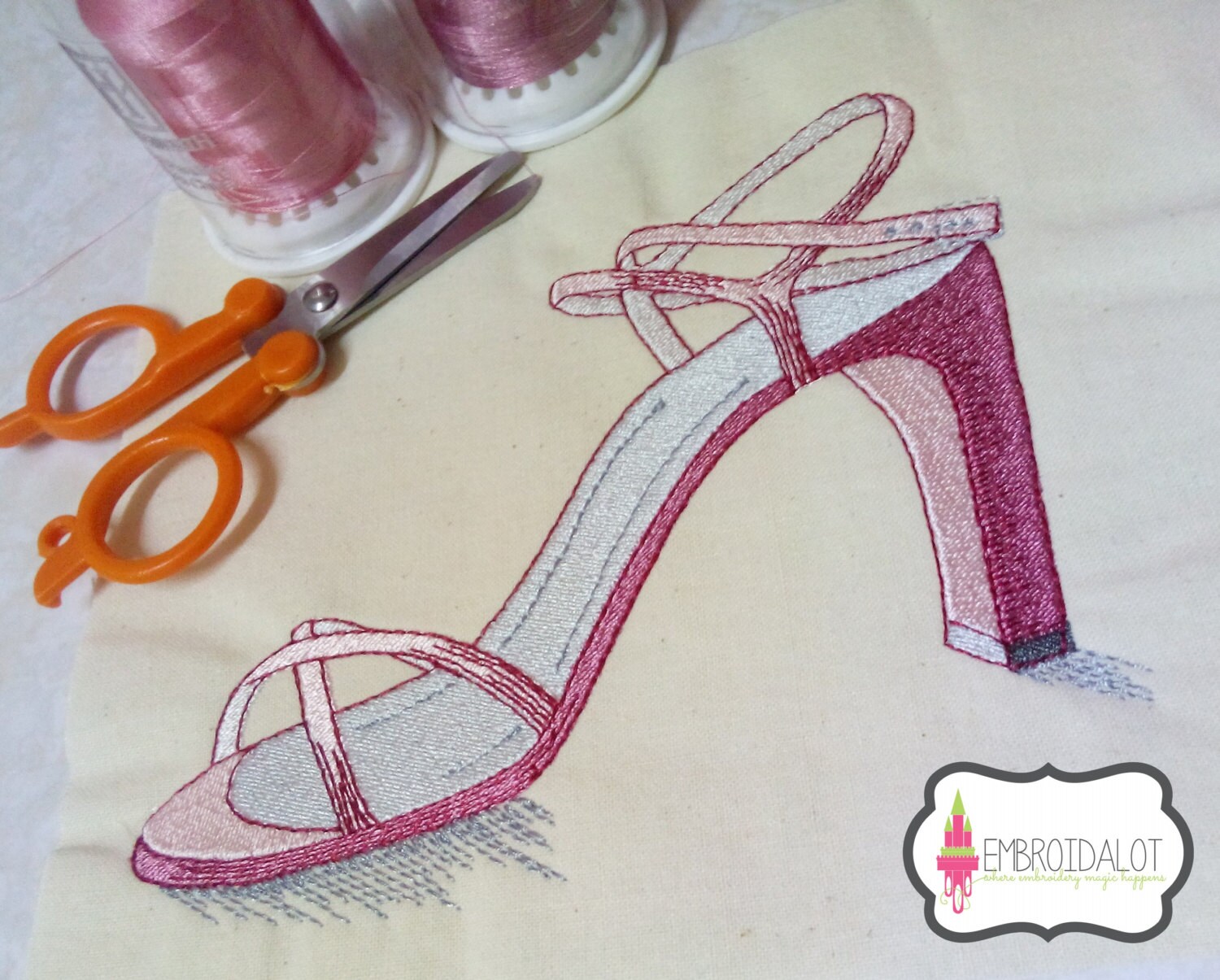 Shoes Embroidery Designs Set. 4 Designs. Pretty Womens Shoe | Etsy