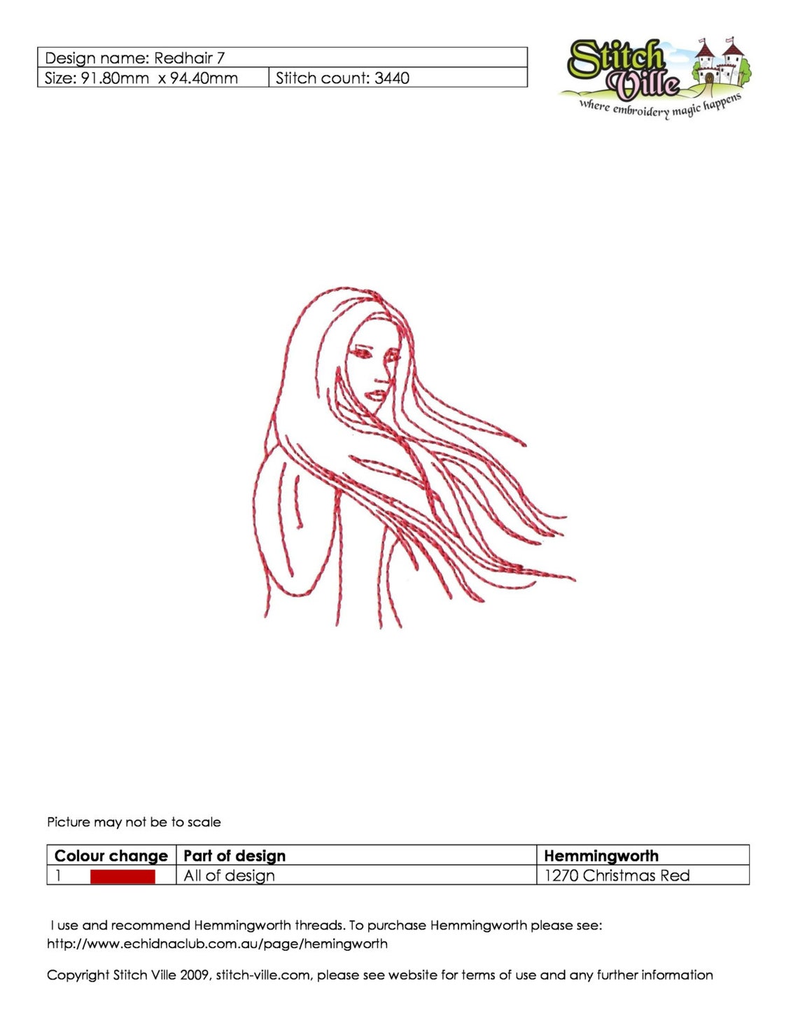 Woman Machine Embroidery Design. Woman Embroidery With Hair Blowing in ...