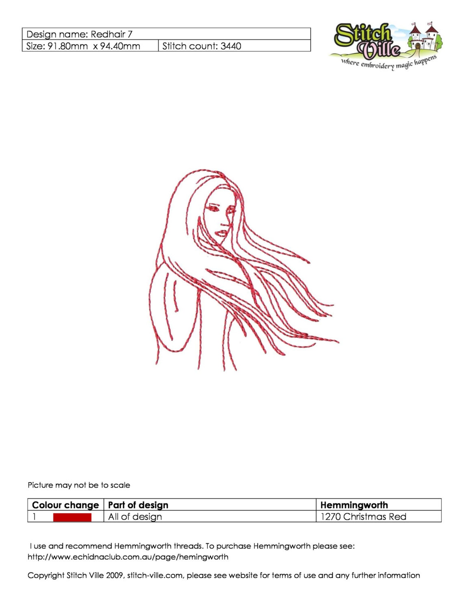 Woman Machine Embroidery Design. Woman Embroidery With Hair - Etsy