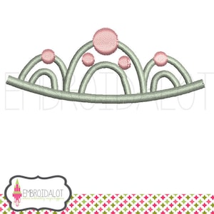 Tiara Machine Embroidery Design. Pretty Princess Embroidery. Great Mini ...