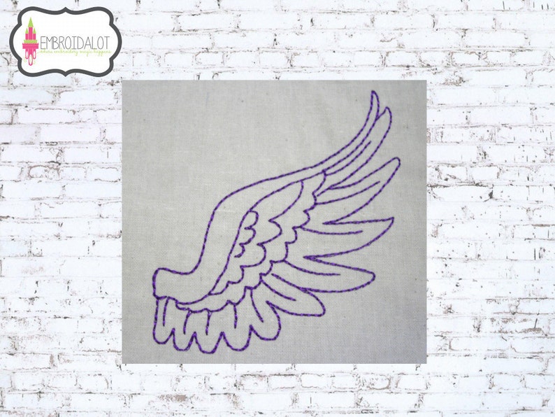 Angel Wing Machine Embroidery Design. Angel Redwork - Etsy