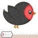 Cardinal Applique Embroidery Design. Such a Cute Chubby Little Bird ...
