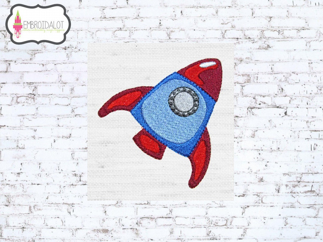 Rocket Machine Embroidery Design. Space Embroidery Rocket Set to BLAST ...
