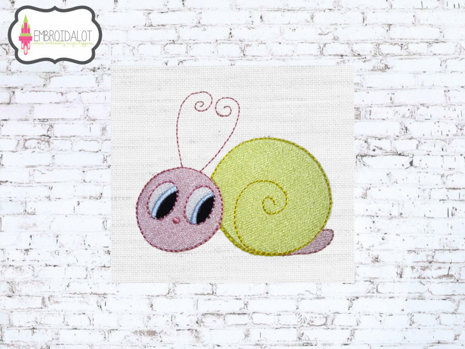Snail Machine Embroidery Design. Cute Snail Embroidery. Fun | Etsy ...