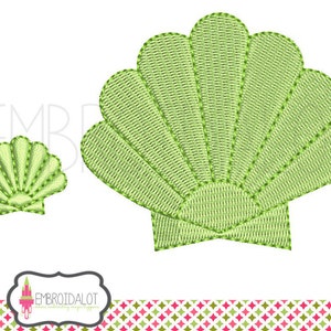 Mini Shell Embroidery Design. Beach Embroidery for Small Spots. Summer ...
