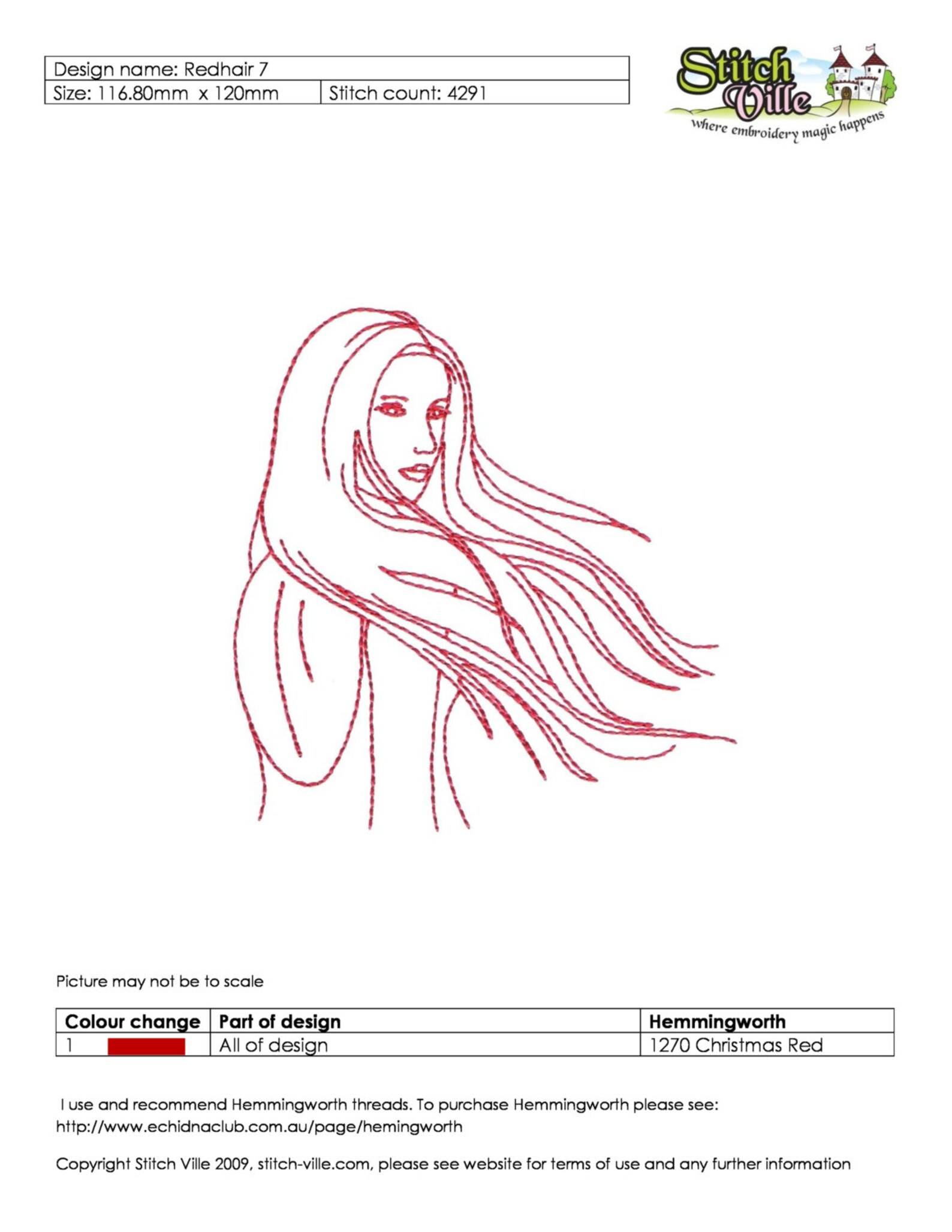 Woman Machine Embroidery Design. Woman Embroidery With Hair - Etsy