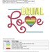 LGBT Machine Embroidery Design. Fun LGBT Embroidery Filled Heart and ...