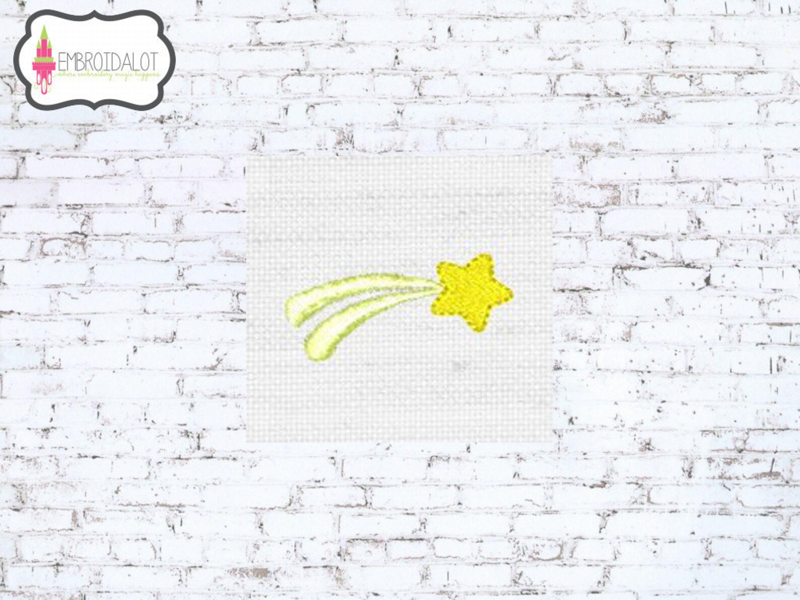 Shooting Star Machine Embroidery Design. Mini Star Filled - Etsy