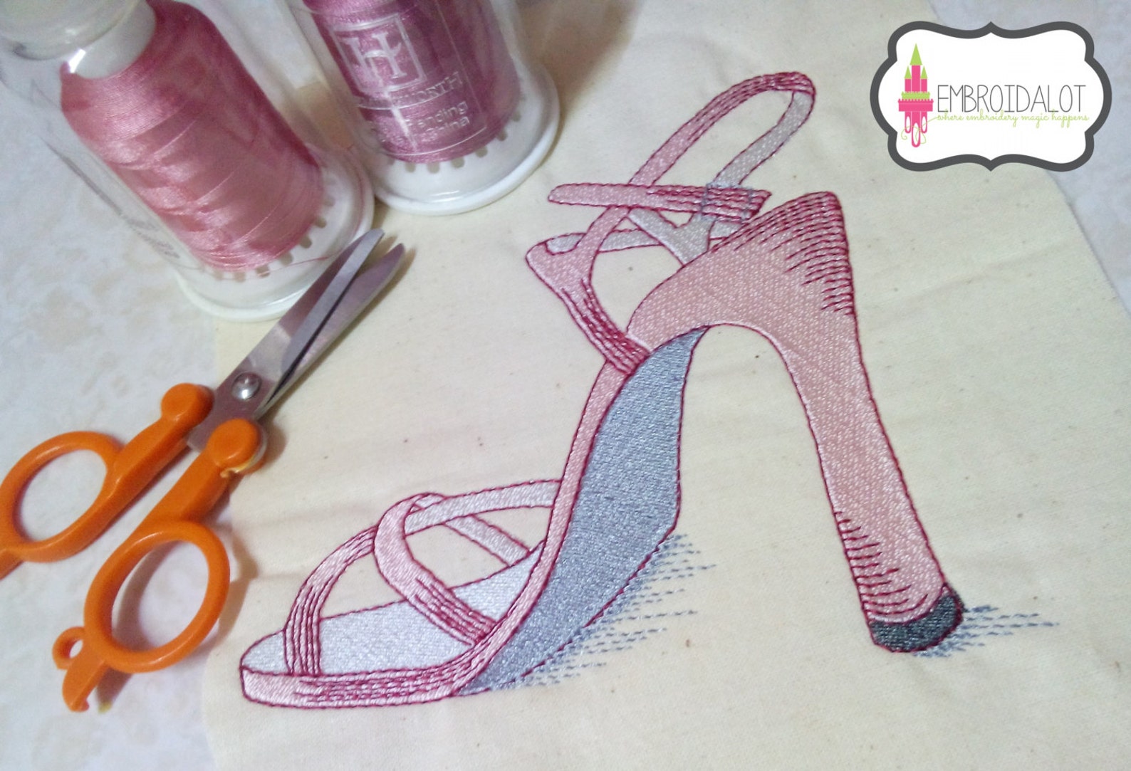 Shoes Embroidery Designs Set. 4 Designs. Pretty Womens Shoe | Etsy