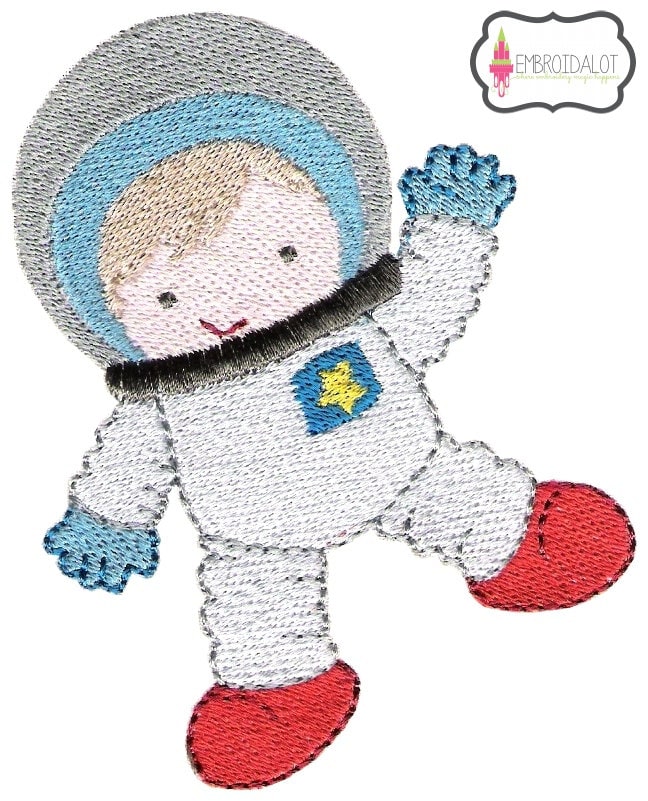 Space Machine Embroidery Design Set. BLAST OFFFF.... Astronaut | Etsy