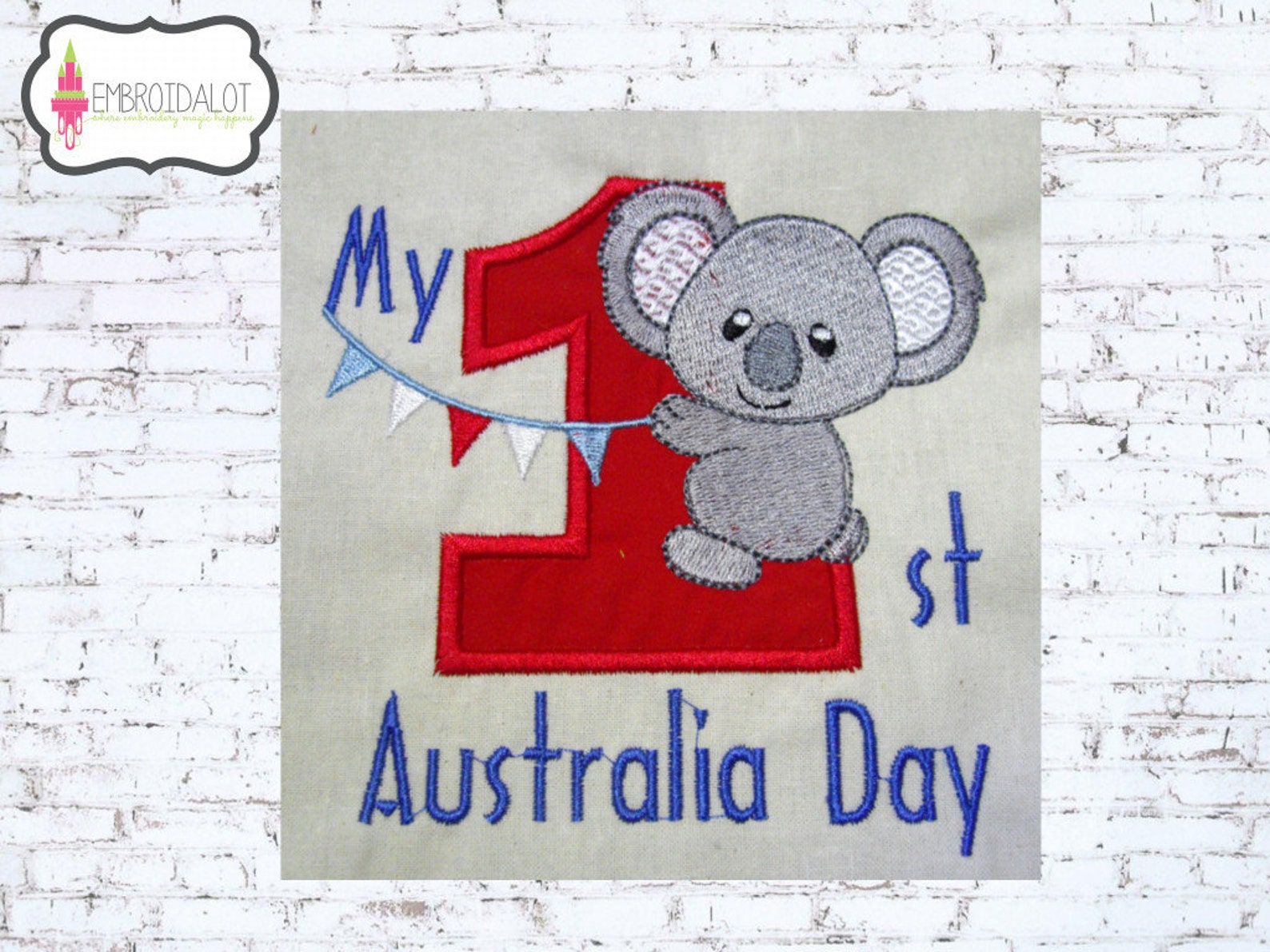 Australian Machine Embroidery Design. Babies First Australia - Etsy