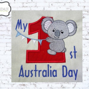 Australian Machine Embroidery Design. Babies First Australia Day ...