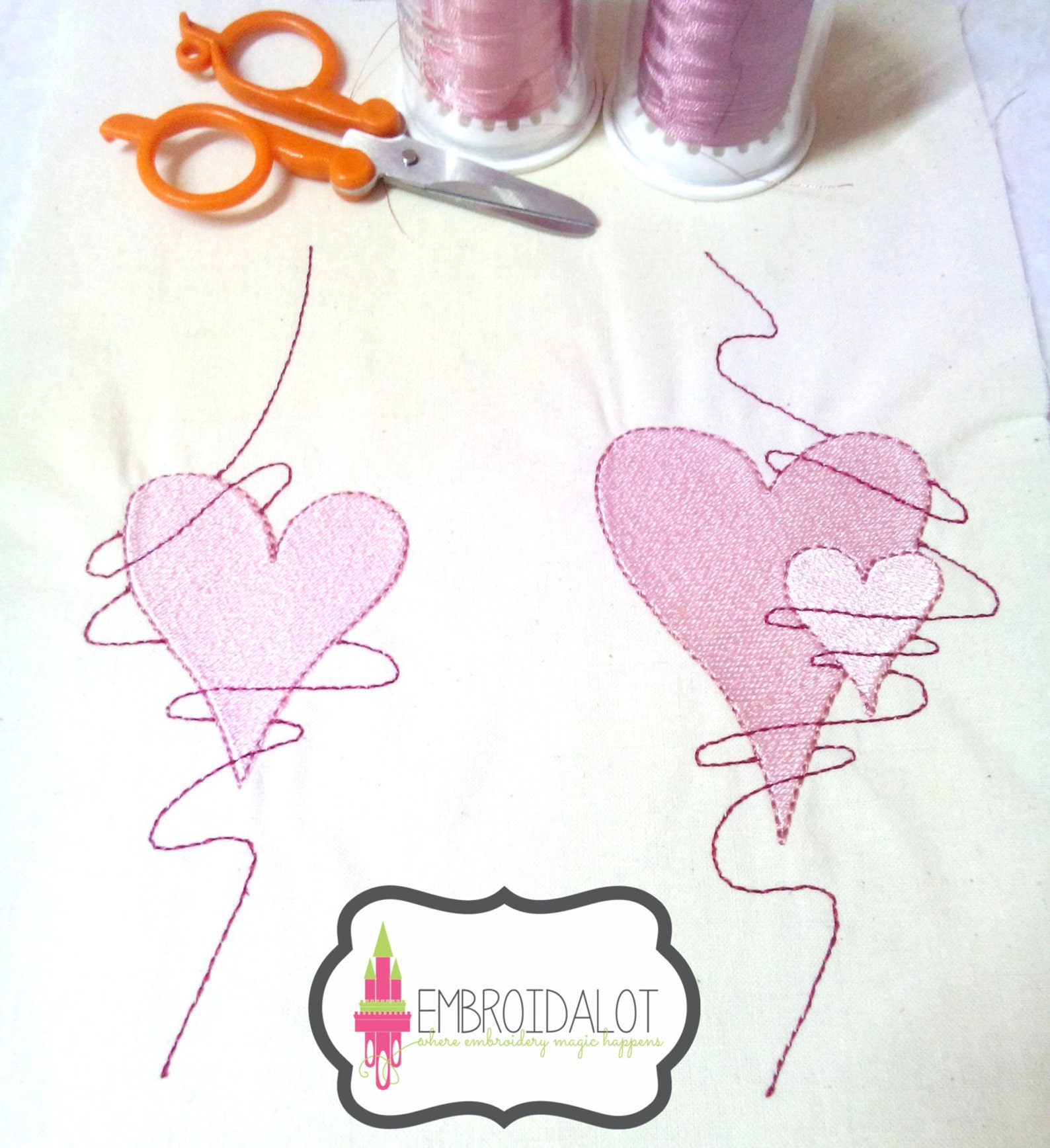 Heart Embroidery Design Set 5 Simple Machine Embroidery - Etsy