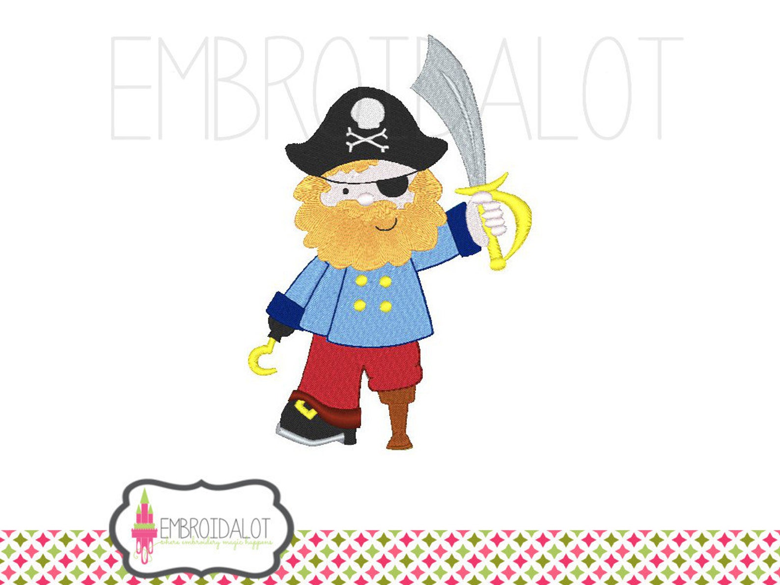 Pirate Machine Embroidery Design. Arrgh Its Pirates Me Maties Two Sizes ...