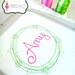 Girly Monogram Frame Embroidery Design. Pretty Text Fame in - Etsy