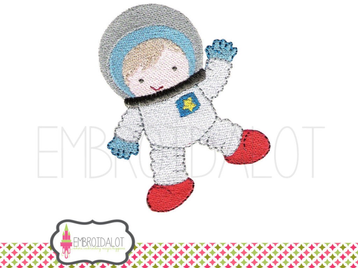 Astronaut Machine Embroidery Design. Space Explorer Ready to BLAST ...