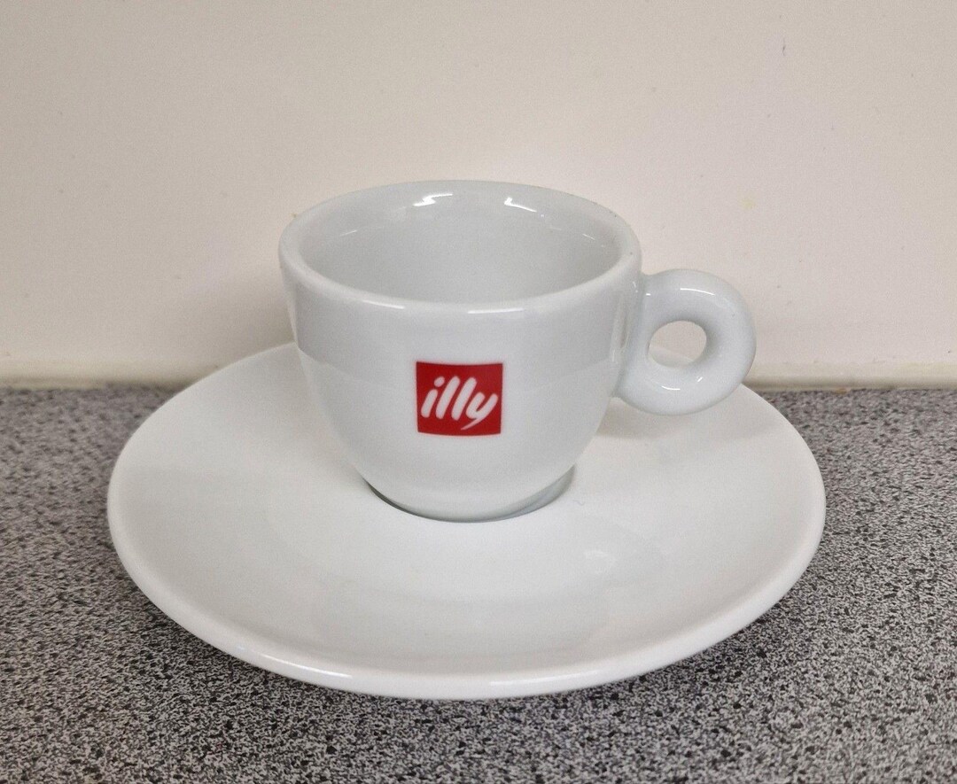 Illy - Italian Espresso Cup With Saucer - White Porcelain - Vintage ...