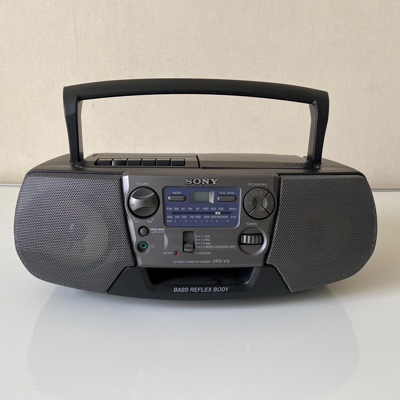 Vintage Sony CFD-V3 - Boombox - Portable CD Player - Cassette Player ...