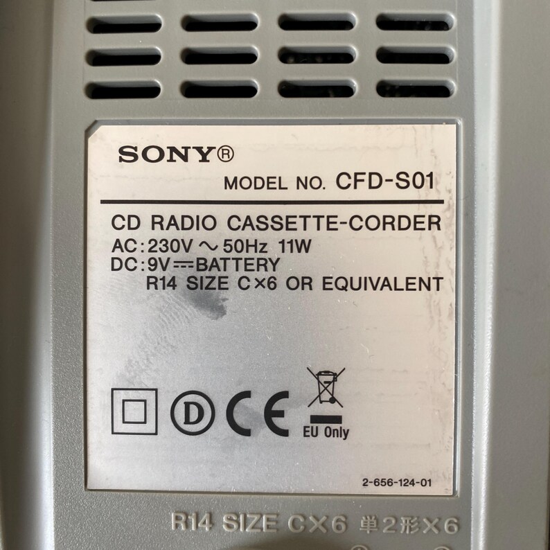 Vintage Sony CFD-S01 - Boombox - Portable CD Player - Cassette Player ...