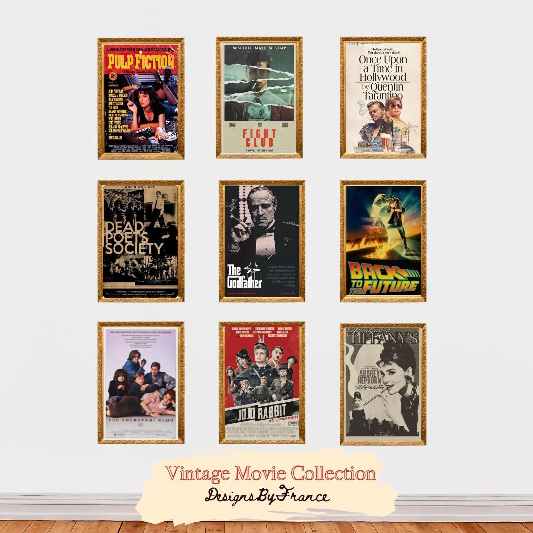 Vintage Movie Posters Collection | Classic Film Wall Art | Retro Cinema ...