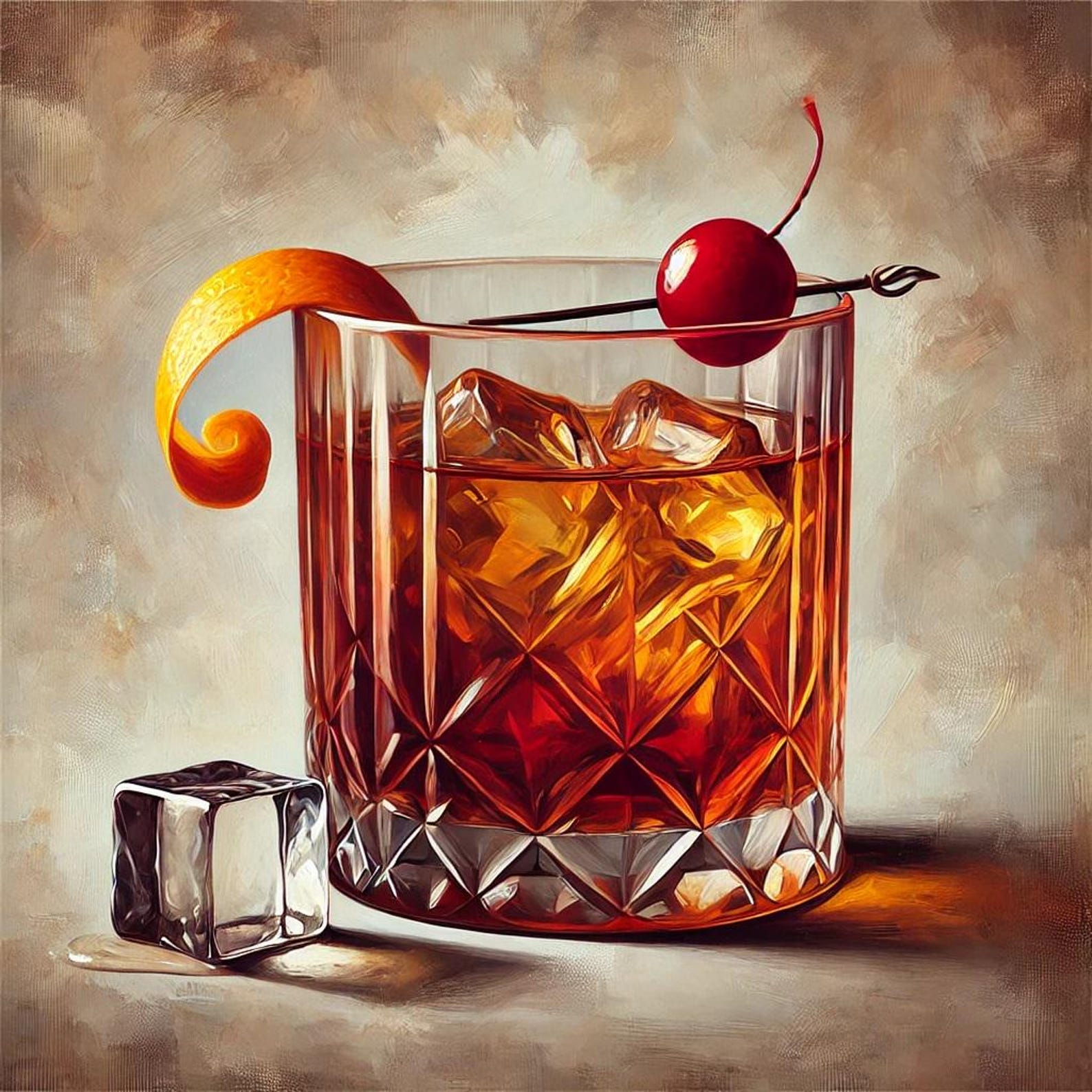 Old Fashioned Cocktail Canvas Print - Etsy