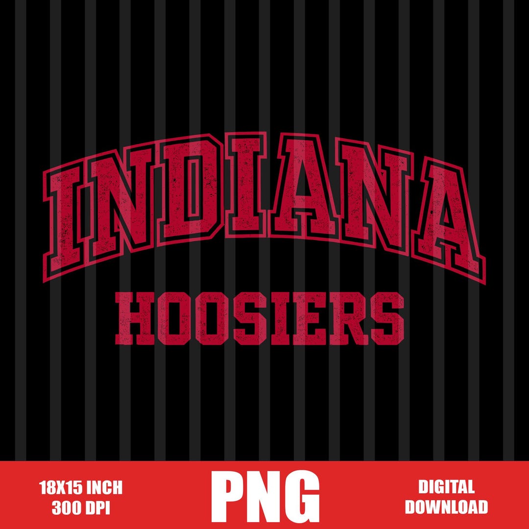 Indiana Hoosiers Text PNG, College Sports Typography Design, Vintage ...
